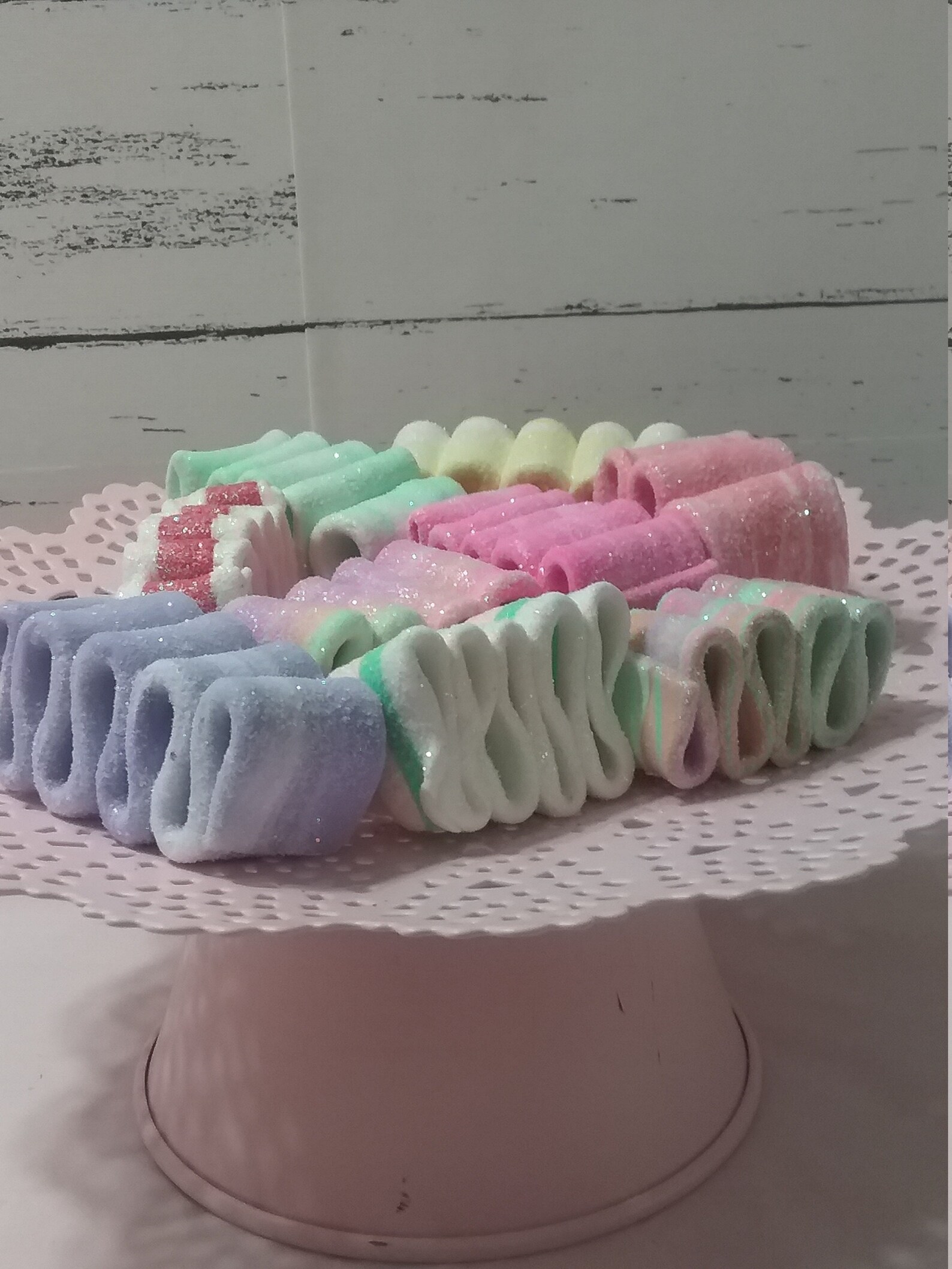 Fake Ribbon Candy Fake Candy Faux Ribbon Candy Candy Tiered Tray Decor ...
