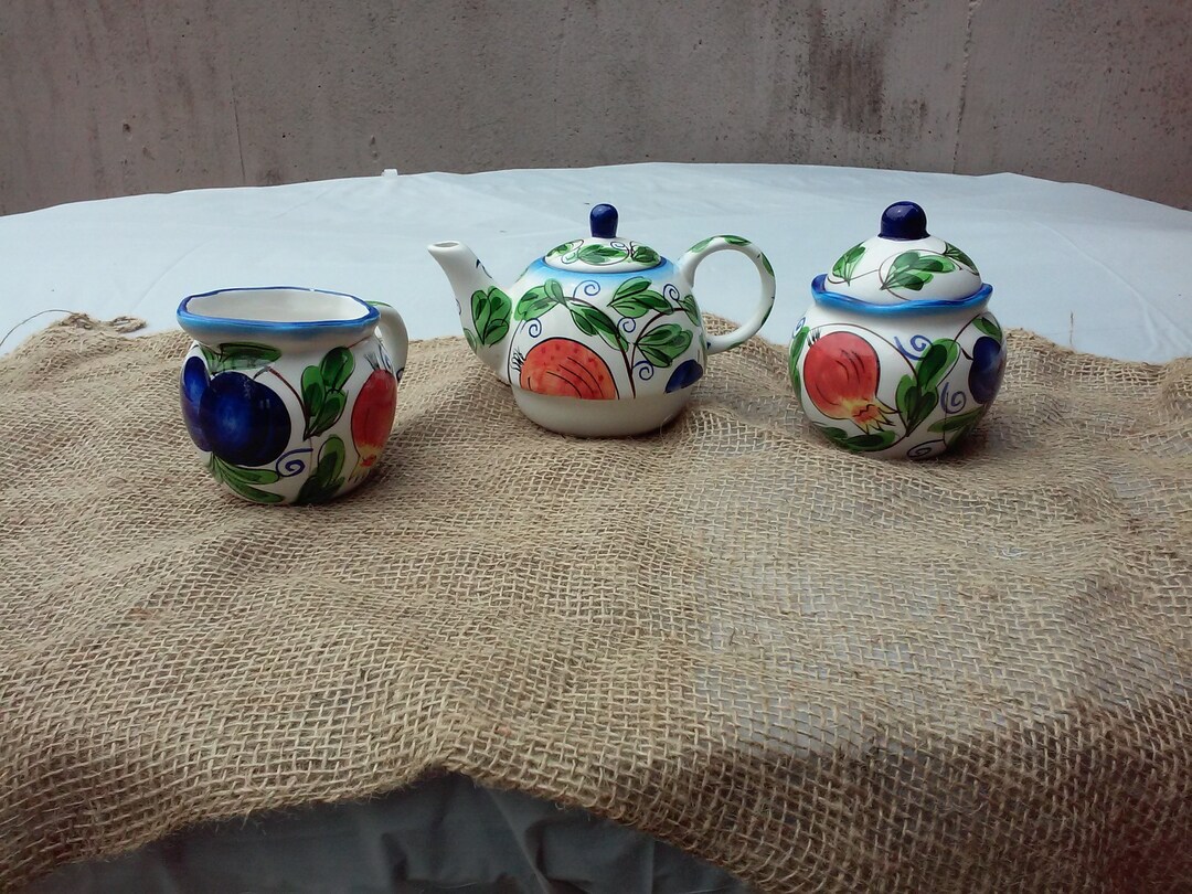 Zrike Teapot Set Teapot, Creamer & Sugar Bowl Set Teapot Set Zrike Set ...