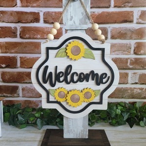 Shiplap Sunflower Welcome Sign DIY Paint Kit - Etsy