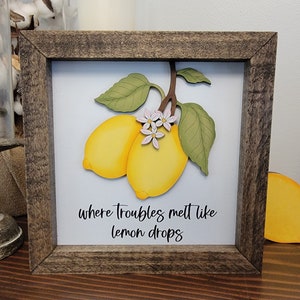 Lemon Drops Sign, Lemon Sign Decor, Kitchen Decor - Etsy