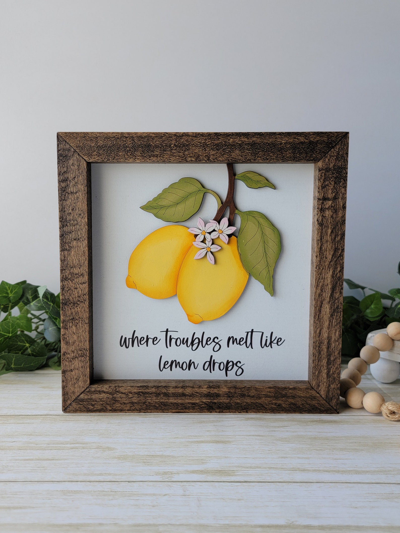 Lemon Drops Sign, Lemon Sign Decor, Kitchen Decor - Etsy