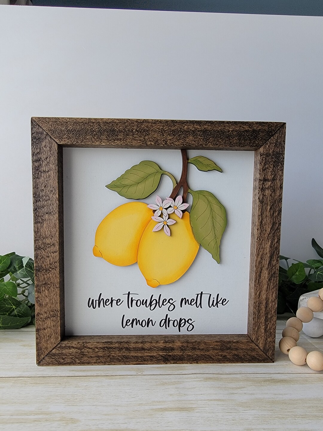 Lemon Drops Sign, Lemon Sign Decor, Kitchen Decor - Etsy