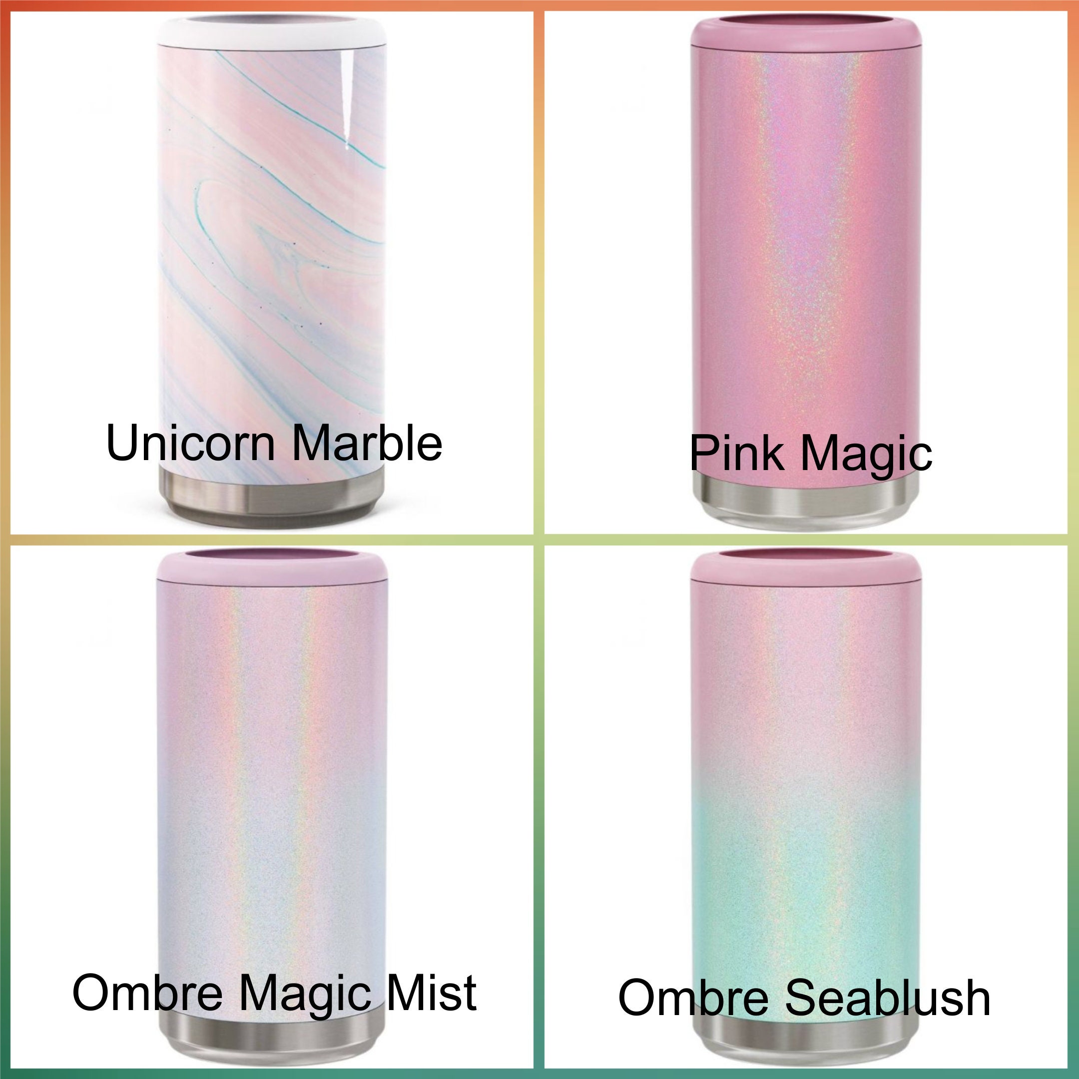 Girlfriend Boyfriend Fiance skinny can cooler Personalized | Etsy