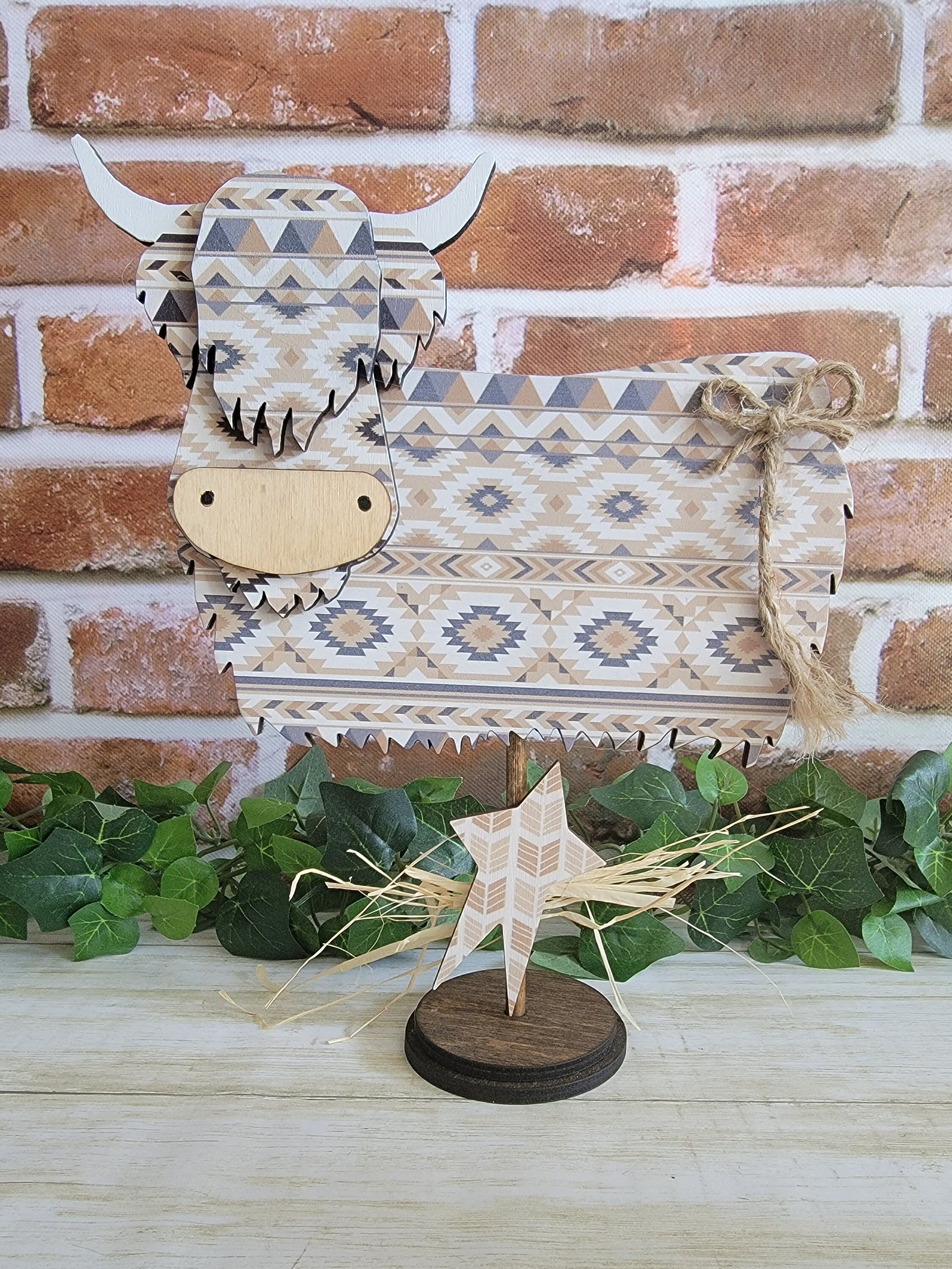 Highland Cow Shelf Sitters Farmhouse Cow Shelf Decor - Etsy