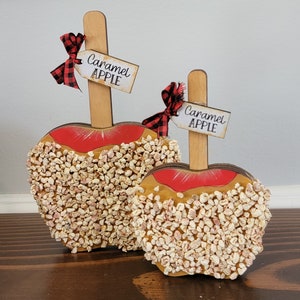 Faux Caramel Apple Tier Tray Decor, Apple Shelf Sitter, Fall Tier Tray ...