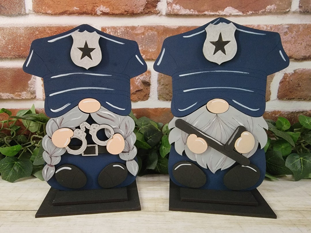 Police Gnome, Policeman Gnome Shelf Sitter - Etsy