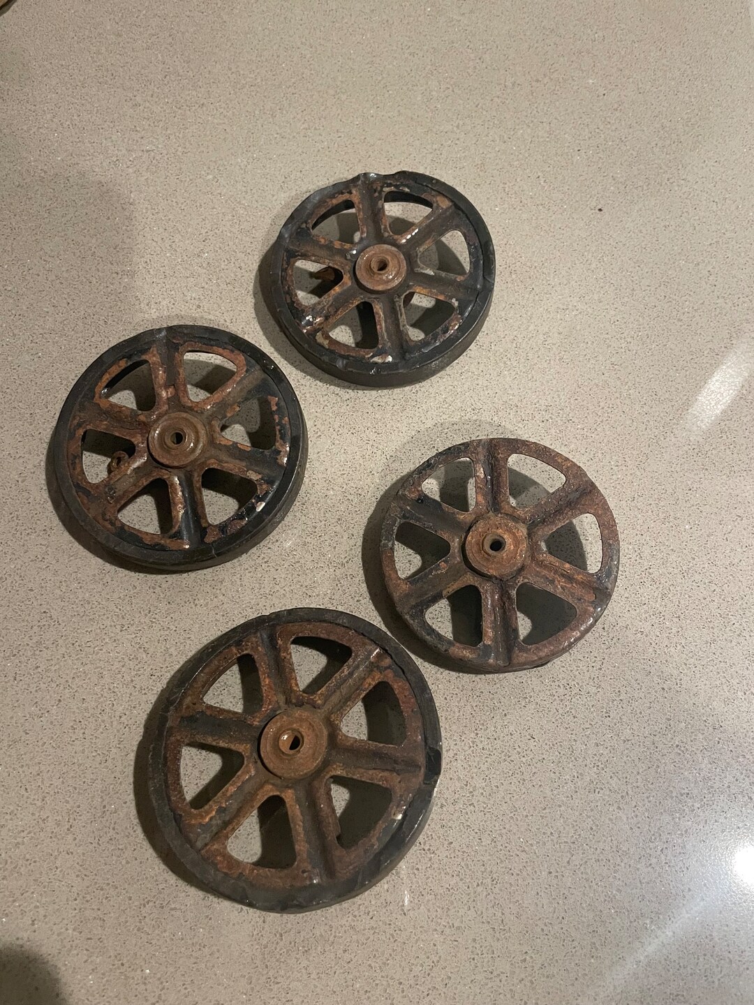 2 3/4 Industrial Cart Wheels, Mining Cart Wheels, Set of 4, Factory ...
