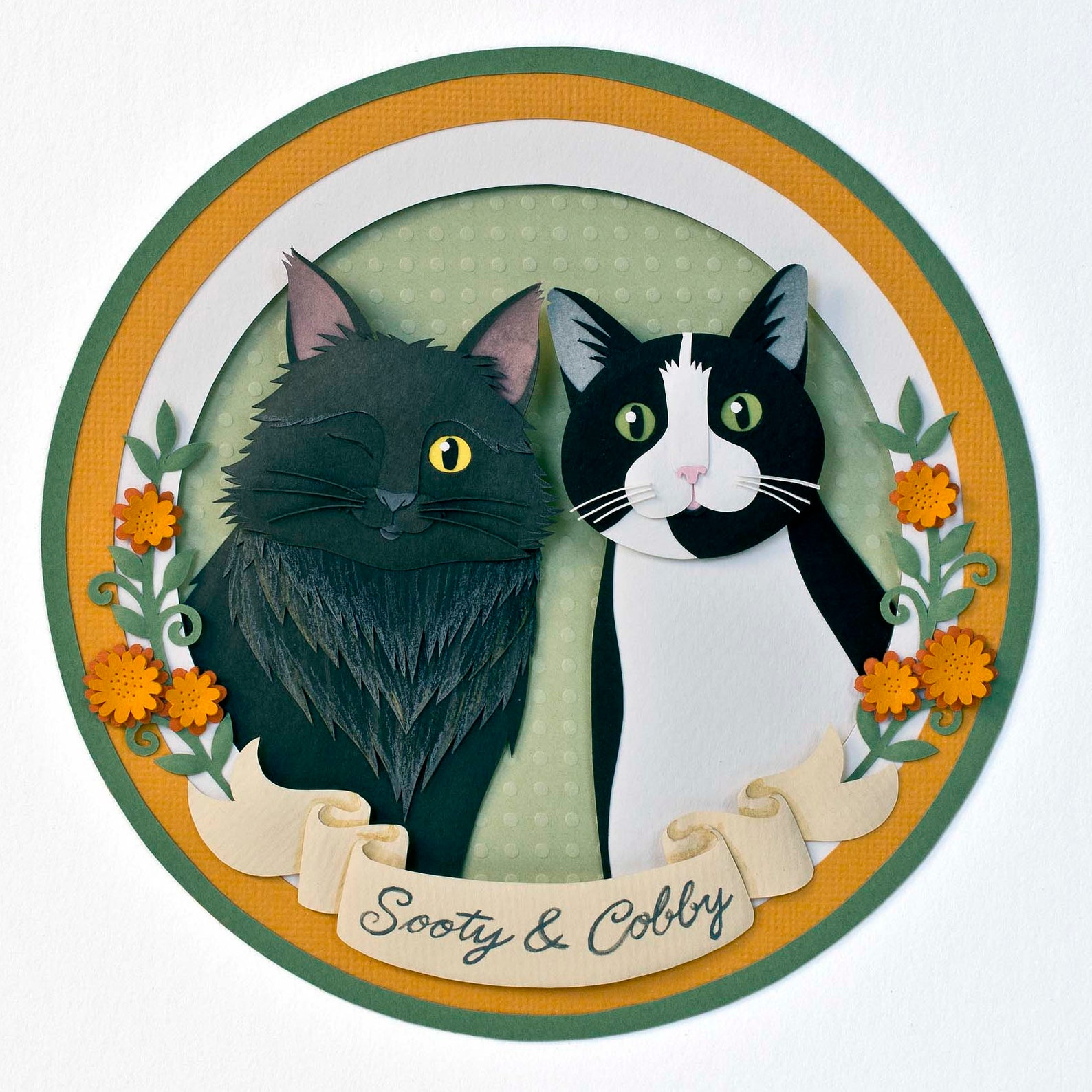 Paper Cut Custom Pet Portrait. Paper Art. Cat Portrait. | Etsy