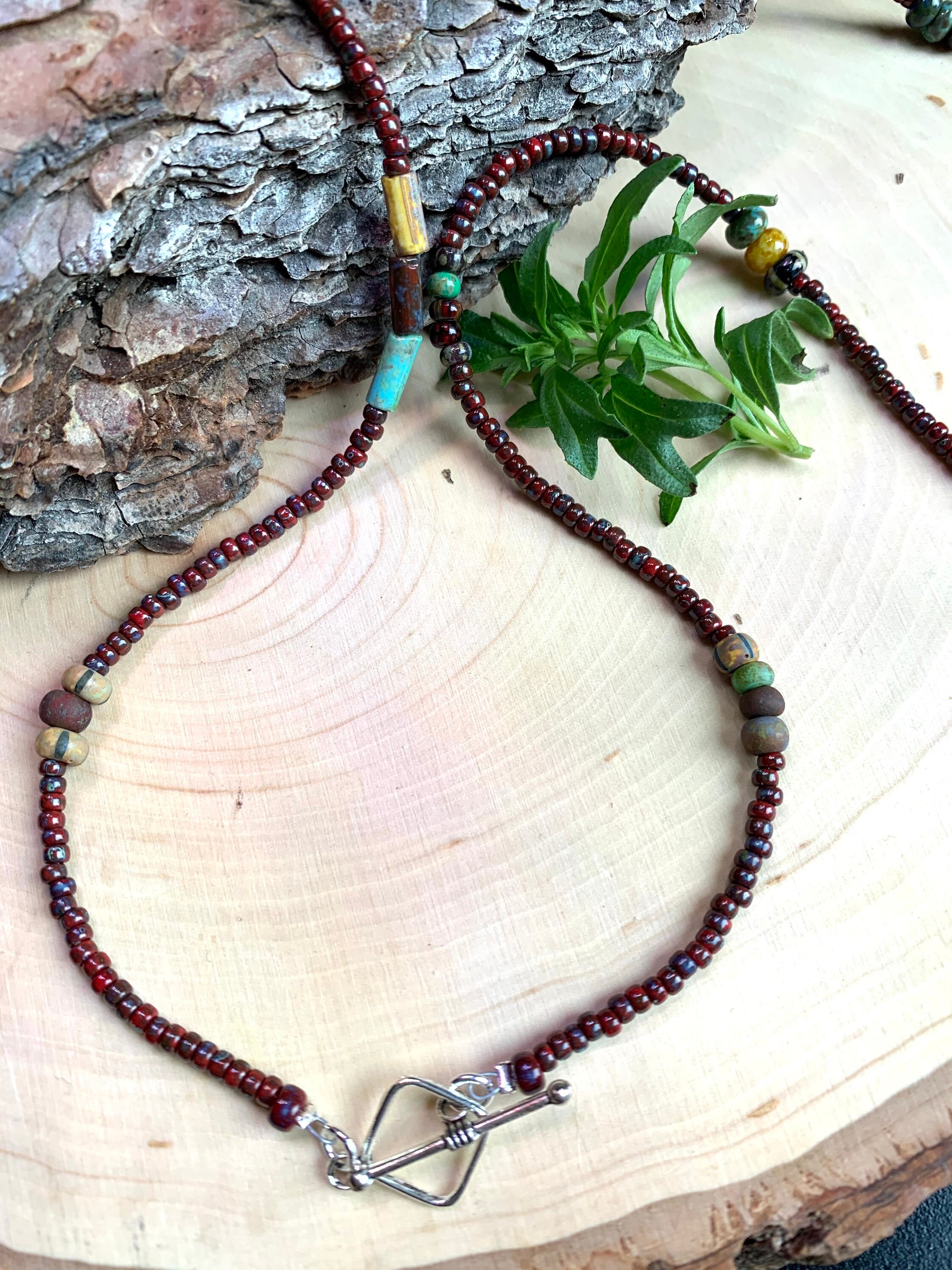 Boho Artistic Red Wrap Beaded Bracelet or Long Necklace With | Etsy