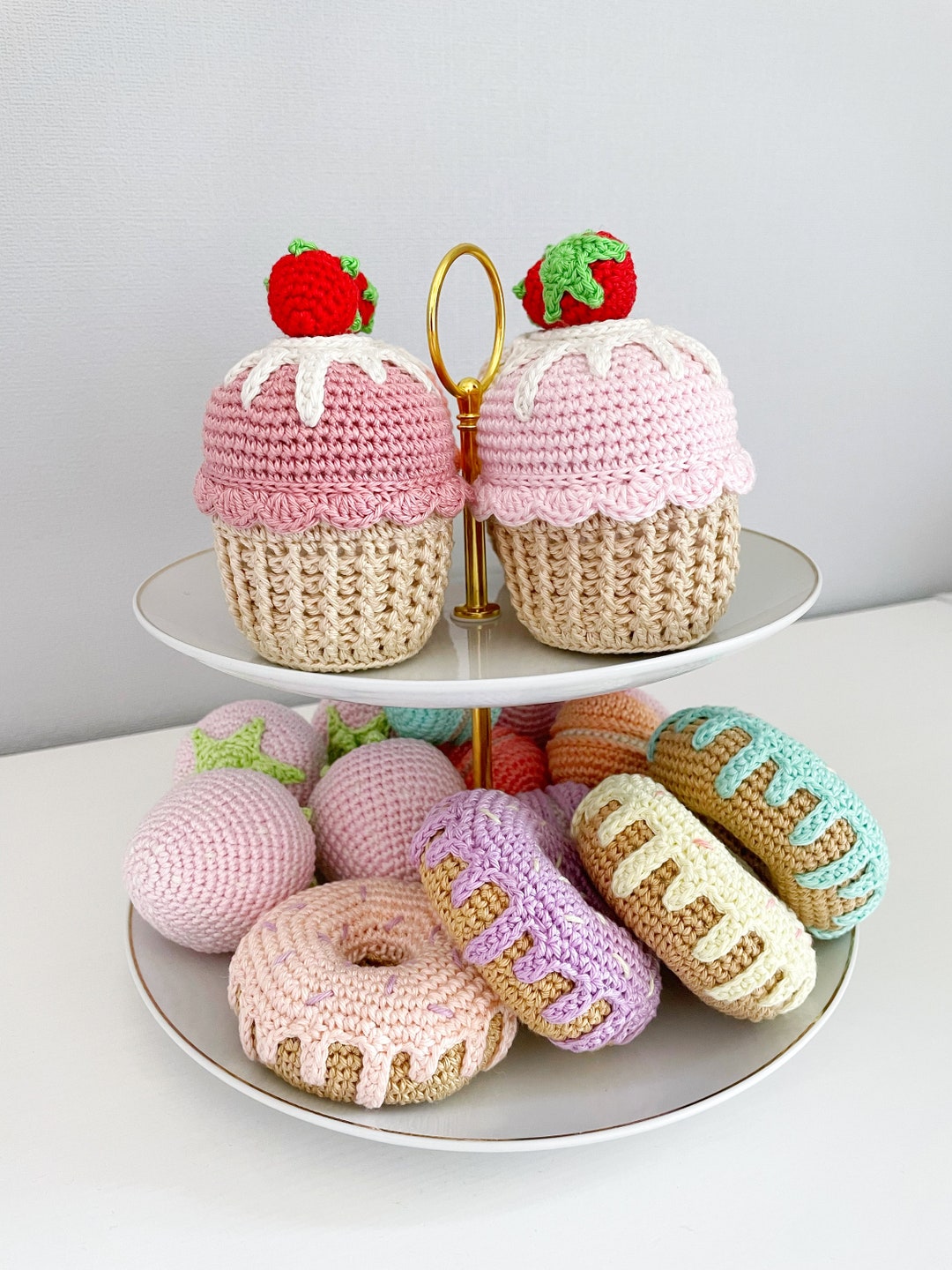 Big Set of Crochet Sweets/ Play Kitchen Set/ Pretend Play Food - Etsy