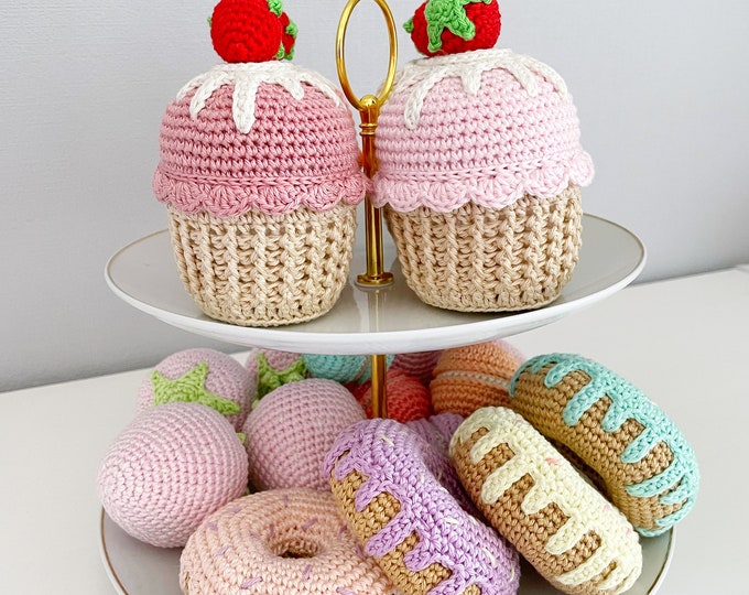 Big Set of Crochet Sweets/ Play Kitchen Set/ Pretend Play Food - Etsy