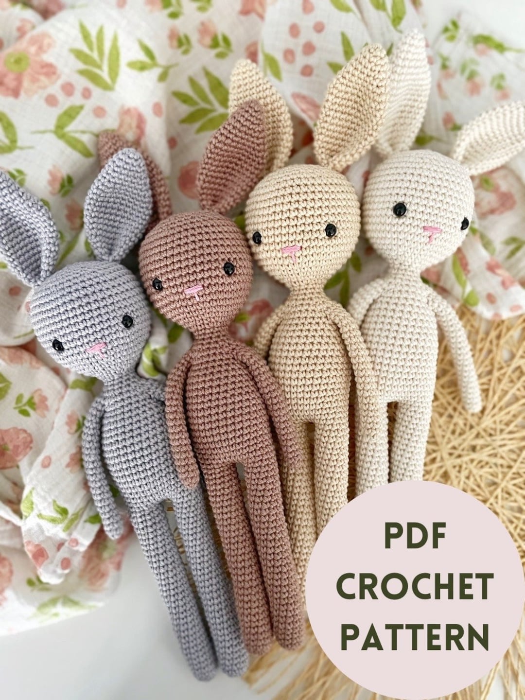 PDF Crochet Bunny Pattern - Etsy
