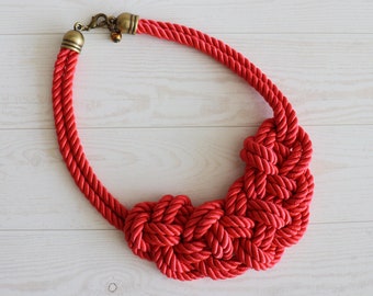 Rope Knot Necklace - Etsy