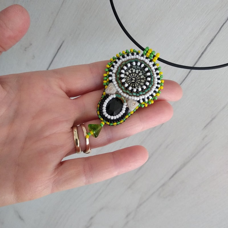 Embroidered Beads - Etsy