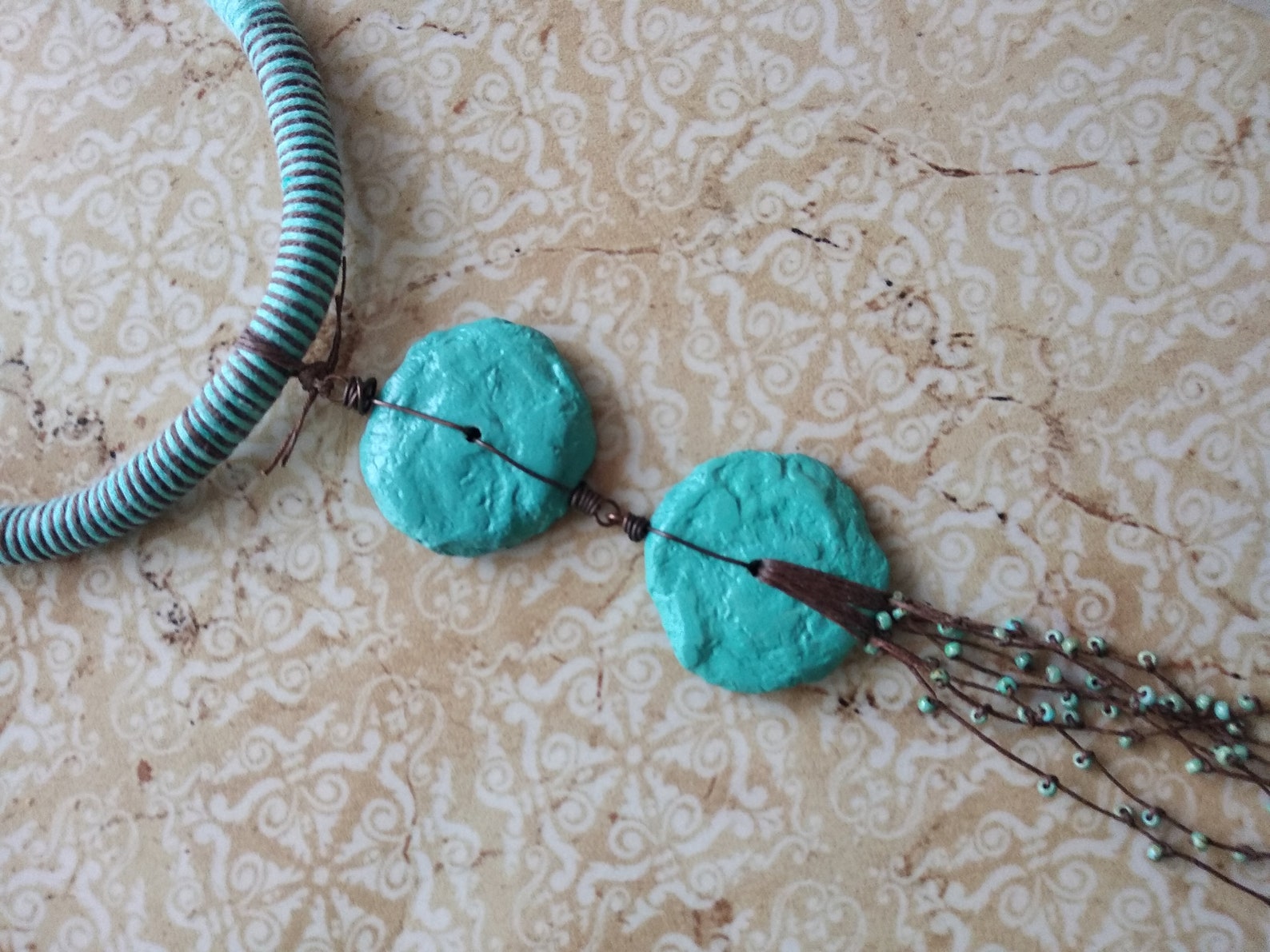 Paper Mache Fiber Wrap African Statement Ethnic Modern Tribal - Etsy