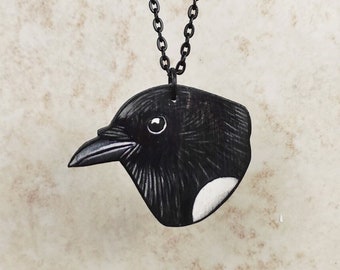 Magpie Wood Necklace - Etsy