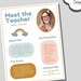 Meet the Teacher Downloadable Template | All About My Teacher Classroom ...