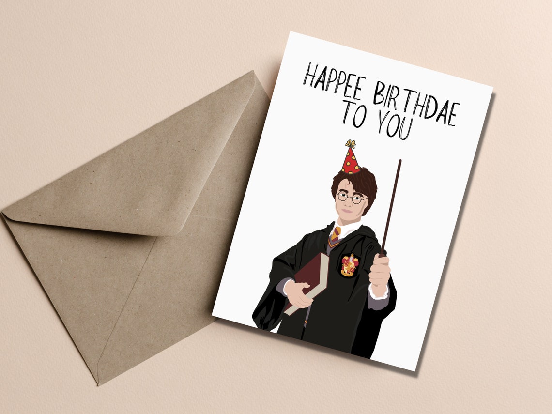 Magic Wizard Birthday Card Funny Greeting Card Happee - Etsy