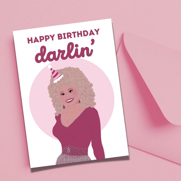 Dolly Parton Birthday Card - Etsy