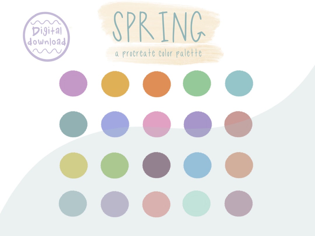 Spring Procreate Color Palette | Instant File Download | Seasons Color ...