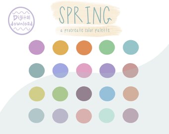 Spring Garden Color Palette, Procreate iPad Swatches - Etsy