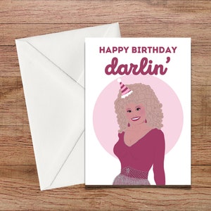 Dolly Parton Birthday Card | Funny Cute Greeting Card | "happy Birthday ...