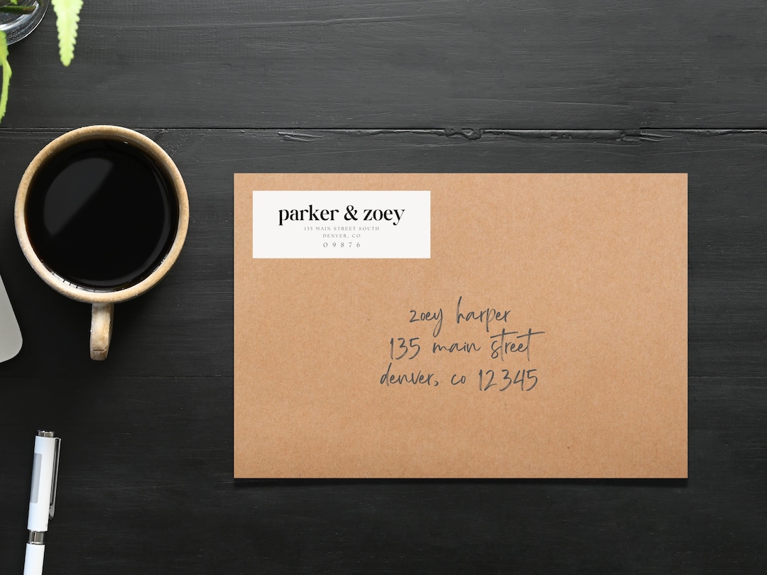 Minimalist/custom Return Address Labels | Large Font | Printed and ...