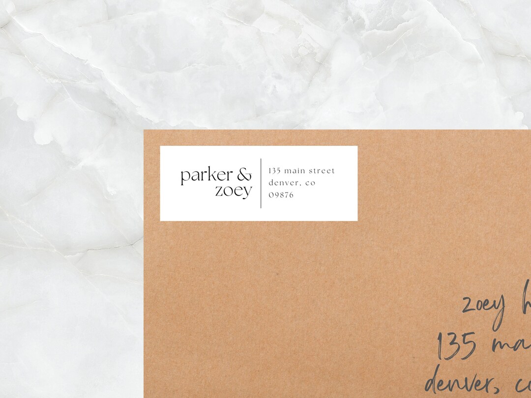 Template - Custom Return Address Labels | Minimalist, Printable Labels ...