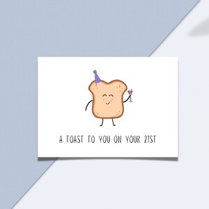 21st Birthday Card | Funny Greeting Card | A Toast to You on Your 21st ...