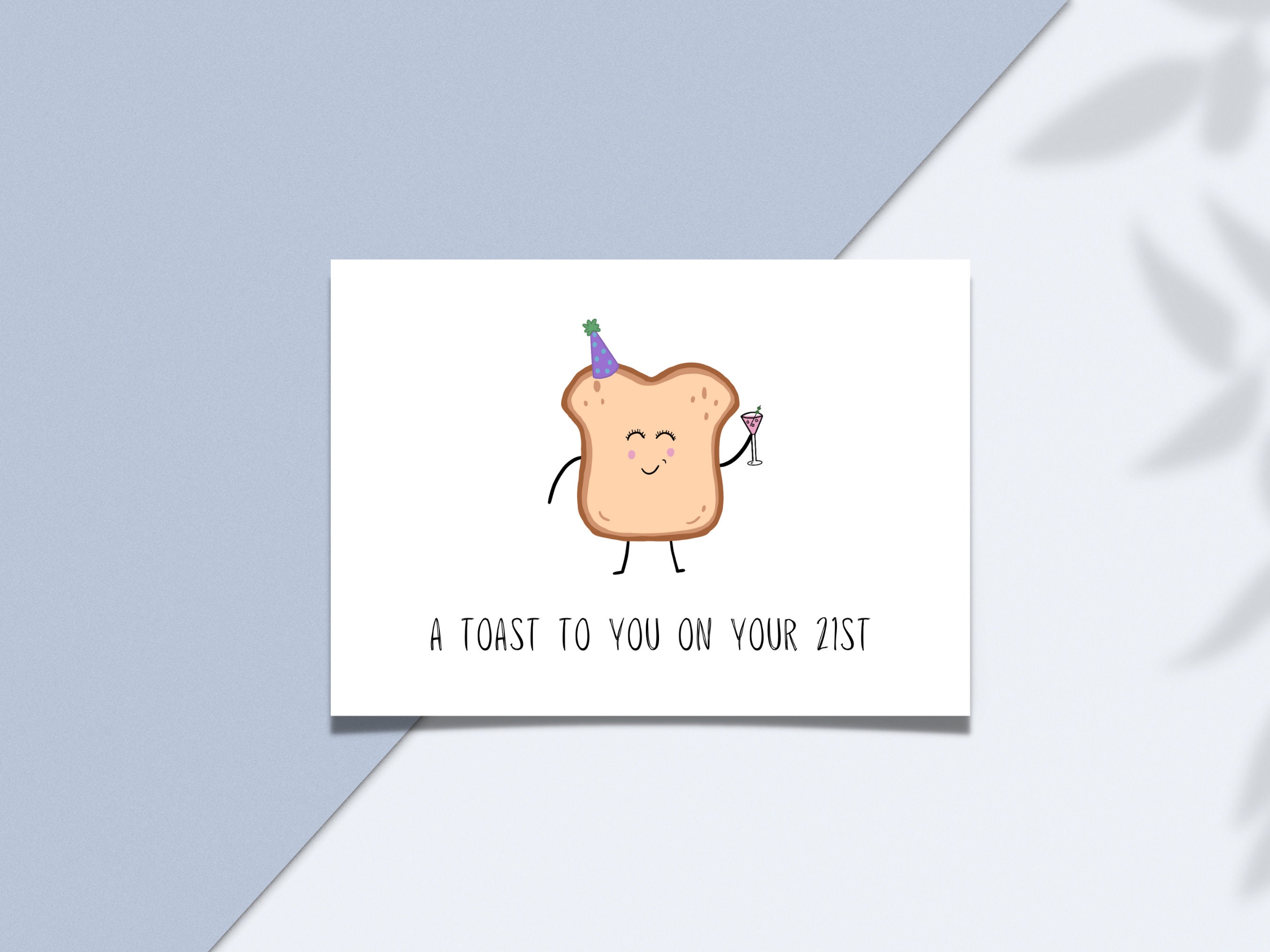 21st Birthday Card Funny Greeting Card A Toast to You on - Etsy