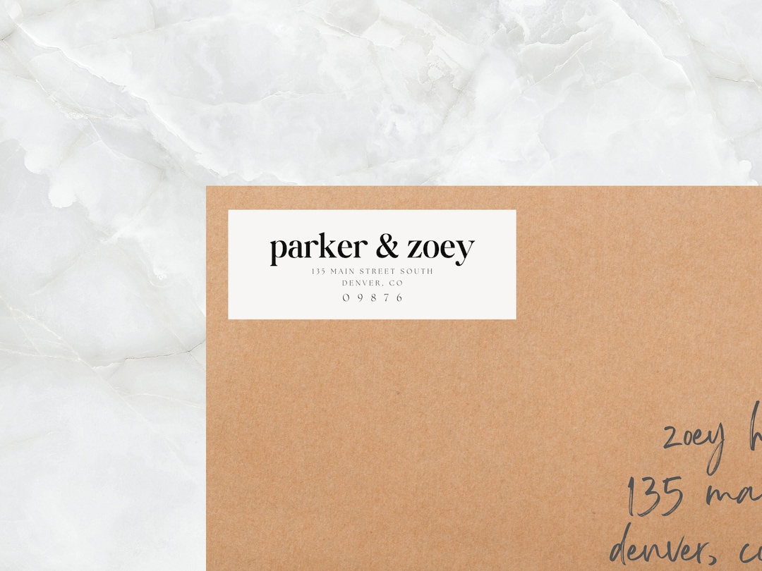 Template - Custom Return Address Labels | Minimalist, Printable Labels ...