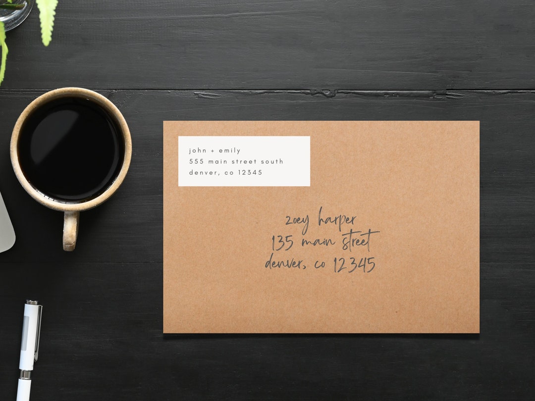 Minimalist/custom Return Address Labels | Printed and Shipped - Etsy