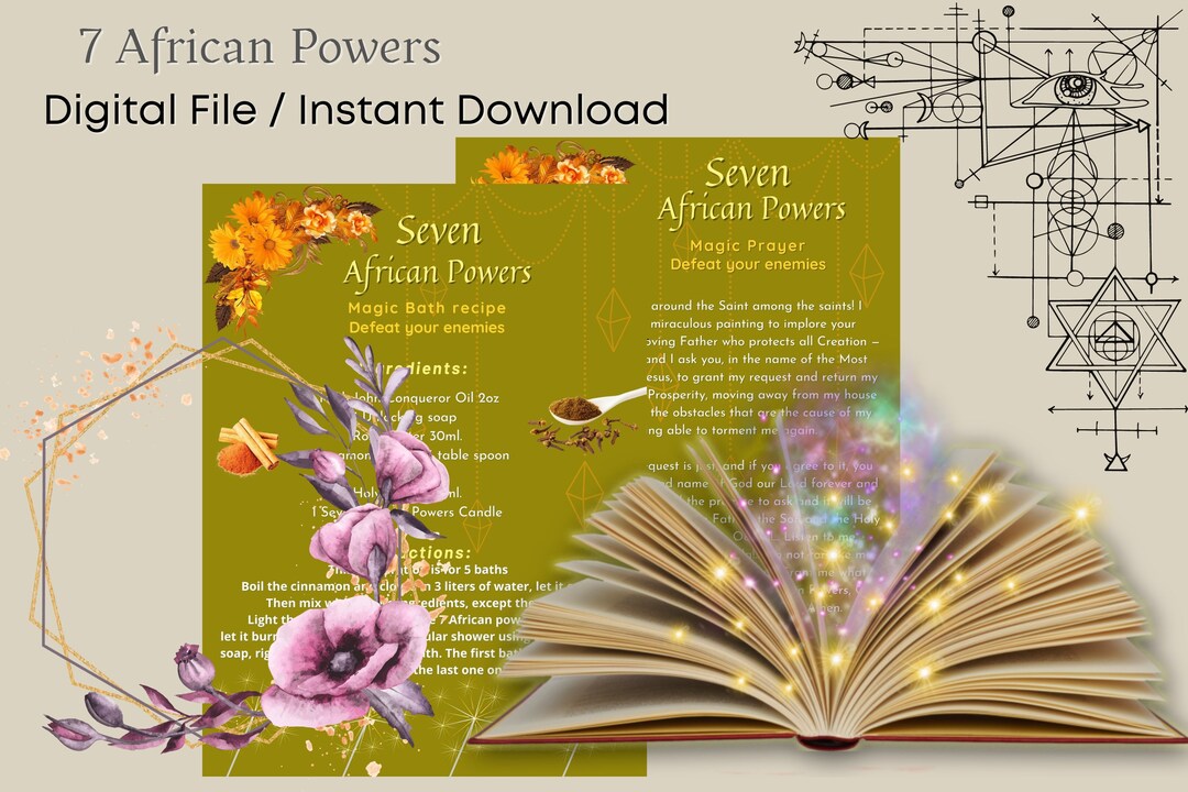 7 African Powers Defeat Your Enemies /witchcraft Hoodoo Recipe /digital ...