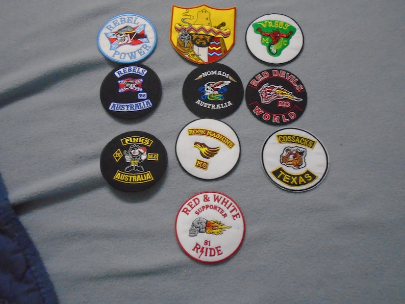 10 Pc Motorcycle Club Patch Set - Etsy