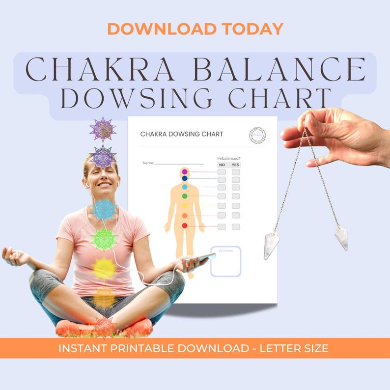 Chakras Dowsing Chart - Printable Energy Healing Pendulum Chart ...