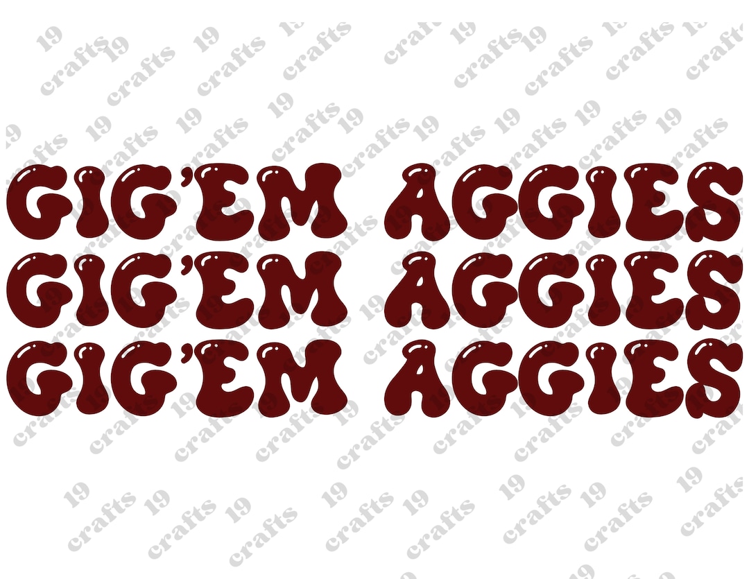 Gig'em Aggies Aggieland Texas A&M PNG sublimation - Etsy