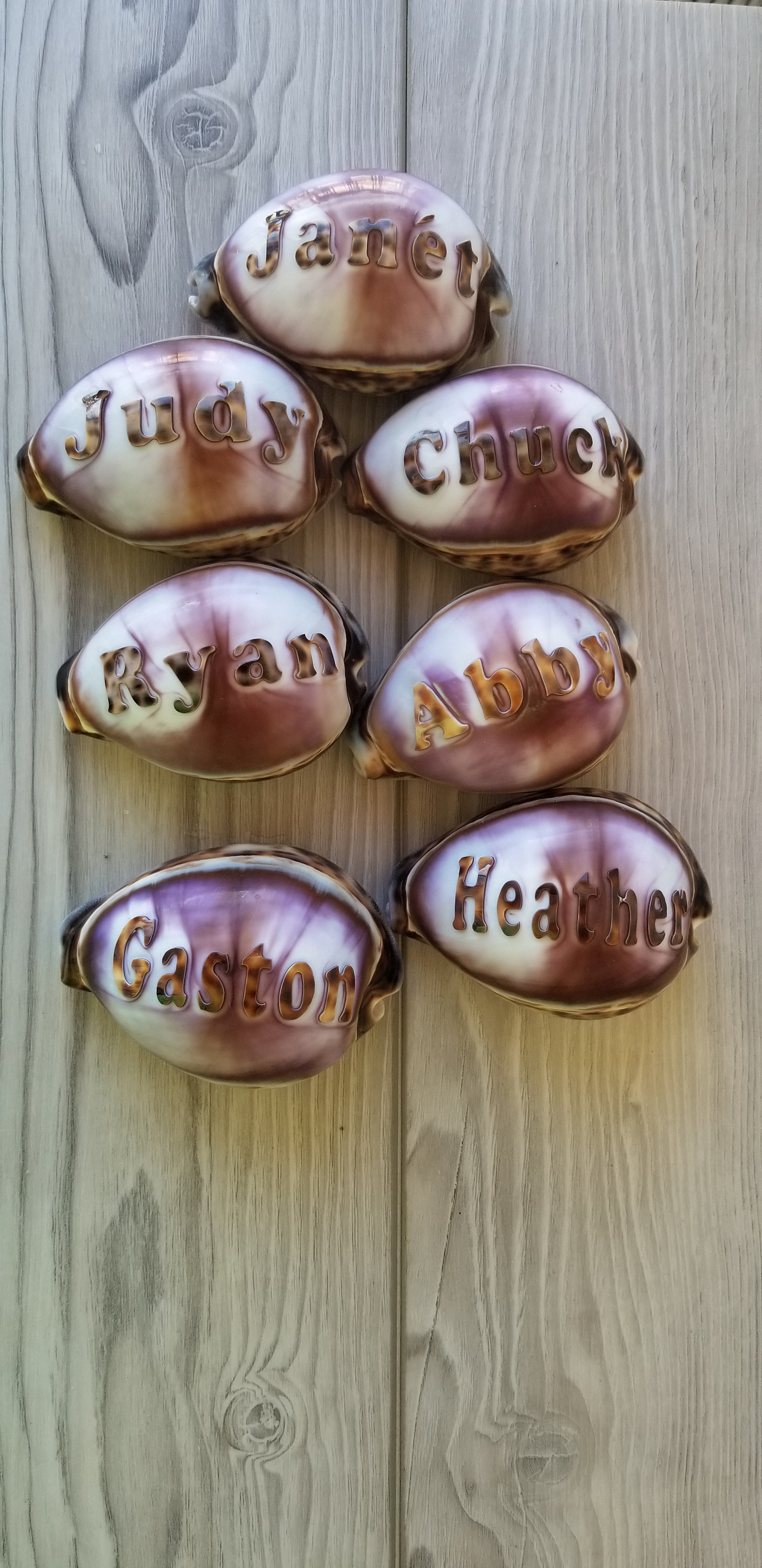 Hawaii Souvenirs Personalized Custom Engraved Names on Seashells 100% ...