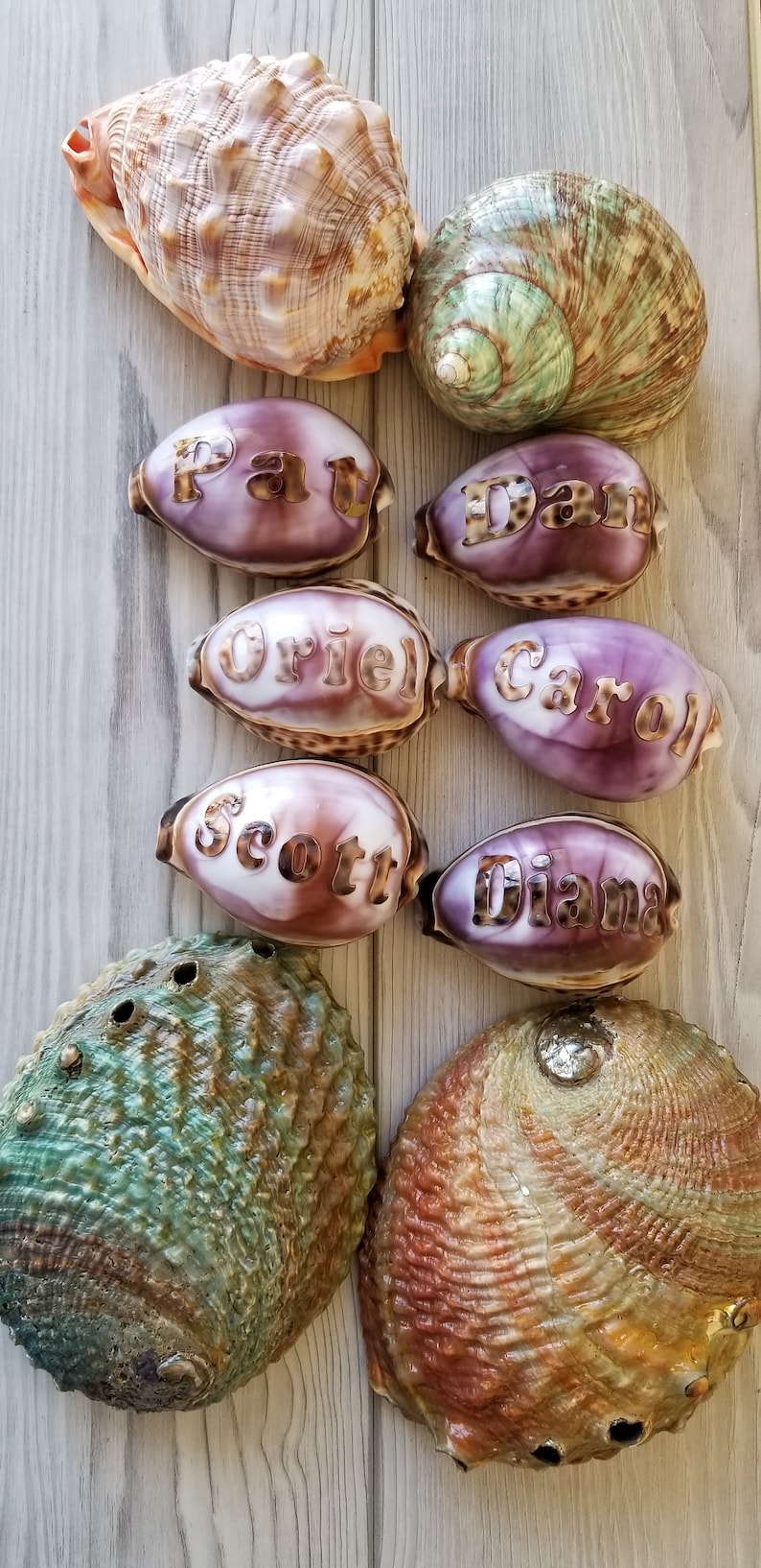 Hawaii Souvenirs Personalized Custom Engraved Names on Seashells 100% ...