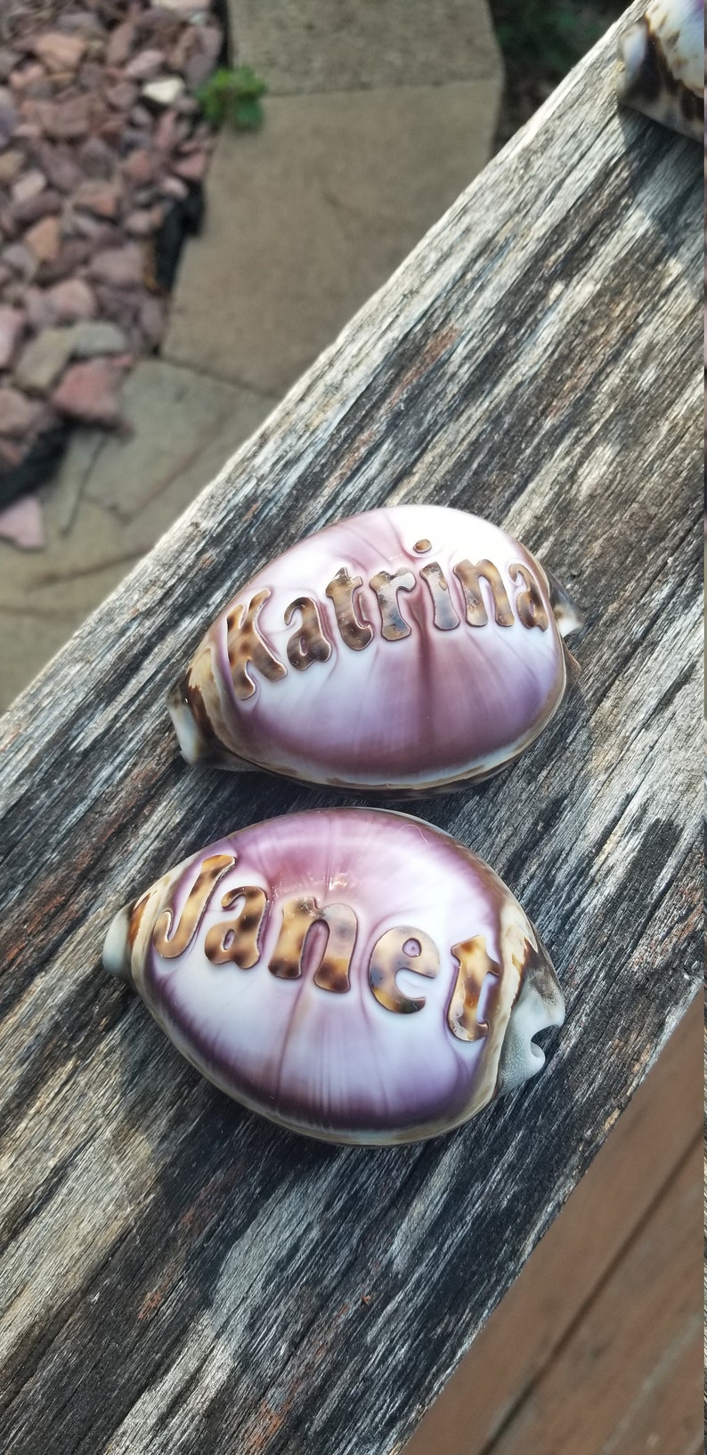Custom Engraved Names on A Seashell Guaranteed to Put Smiles on Faces ...