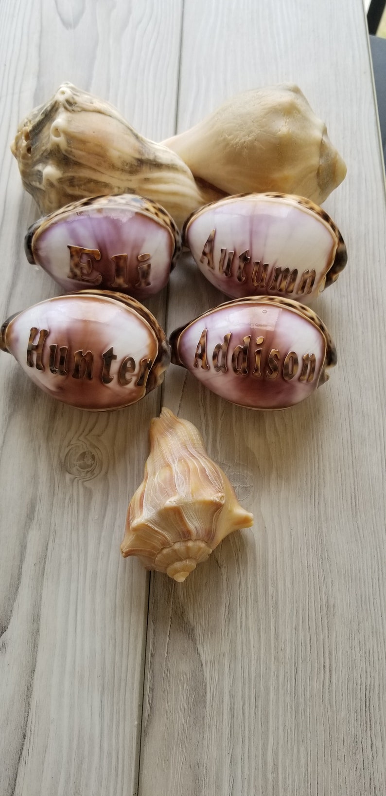 Hawaii Souvenirs Personalized Custom Engraved Names on Seashells 100% ...