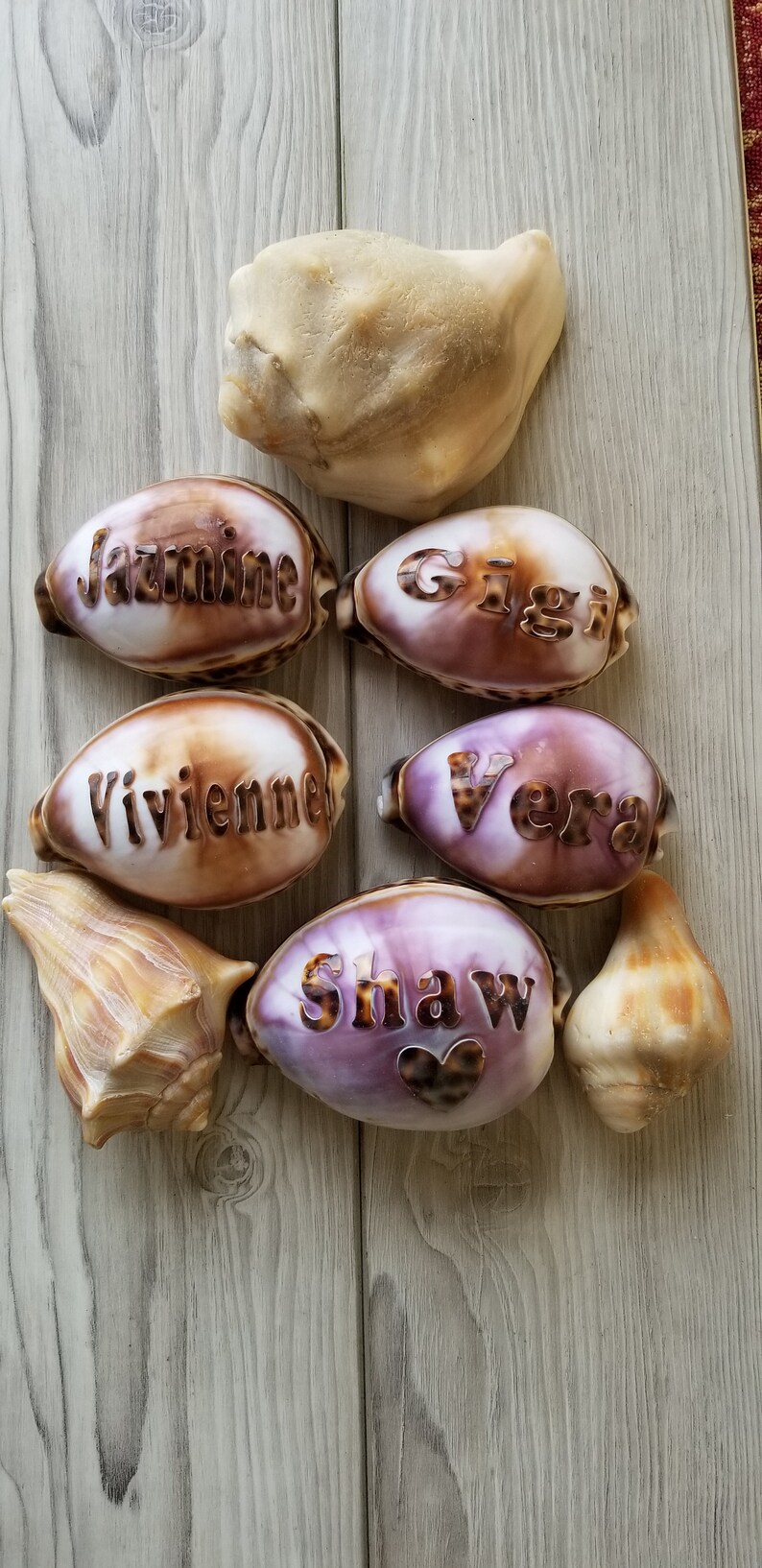 Hawaii Souvenirs Personalized Custom Engraved Names on Seashells 100% ...