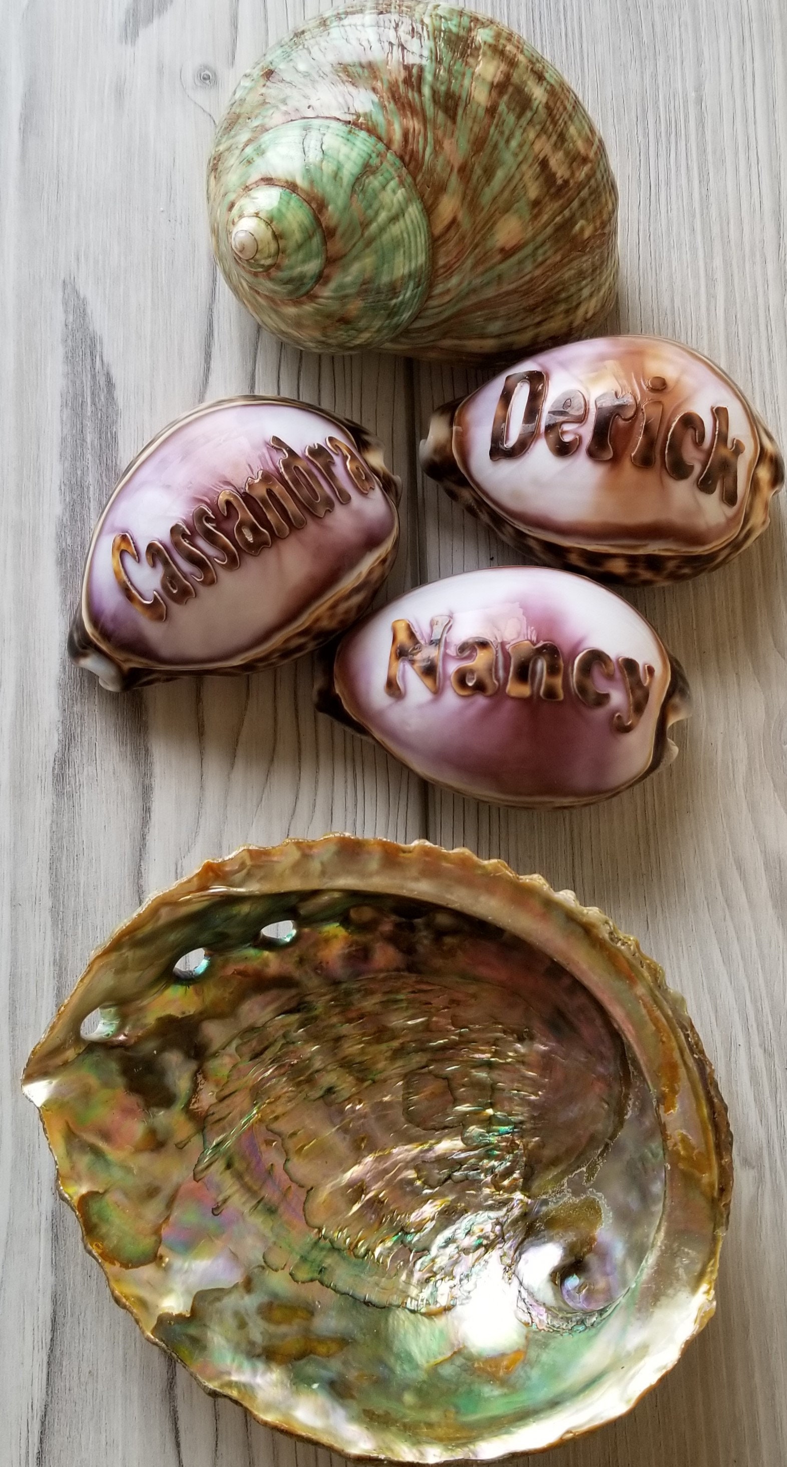 Hawaii Souvenirs Personalized Custom Engraved Names on Seashells 100% ...