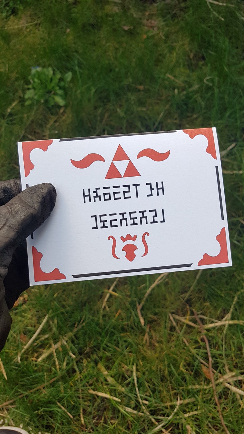 Zelda Themed Birthday Card Zelda's Letter the Legend - Etsy