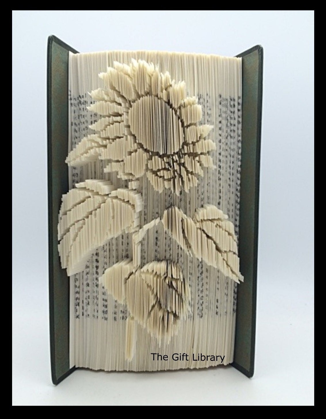 Sunflower Folded Book Art Sunflower - Etsy Italia