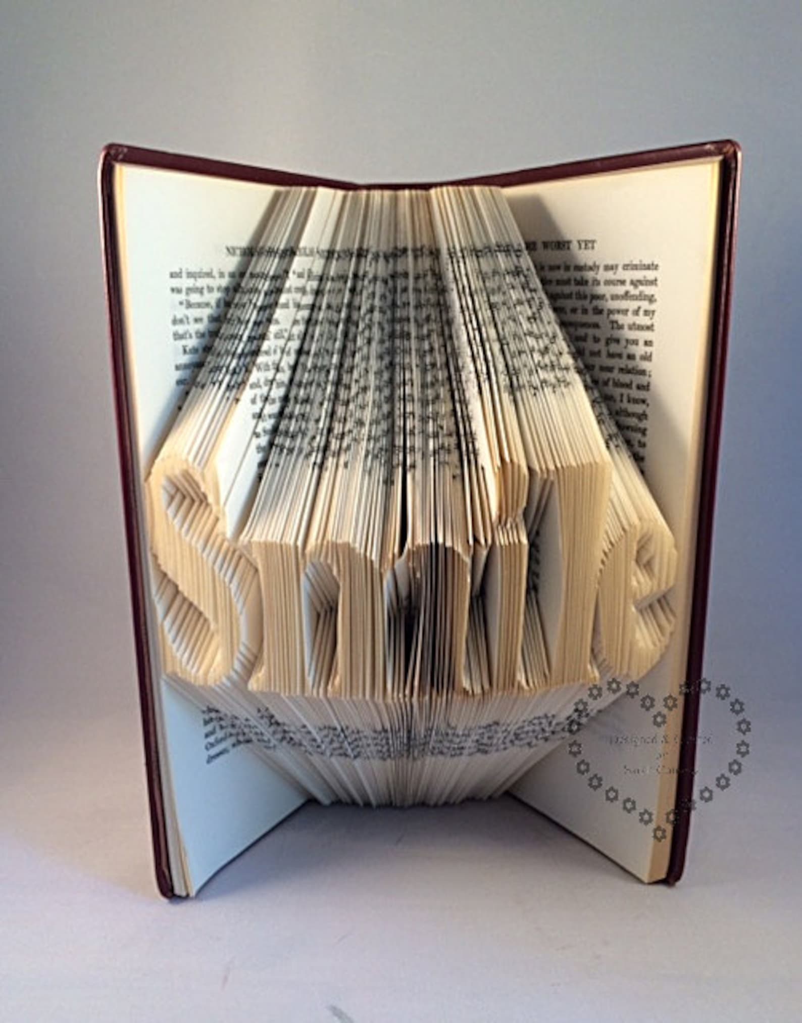 Folded Book Art-Paper-Name-Any | Etsy