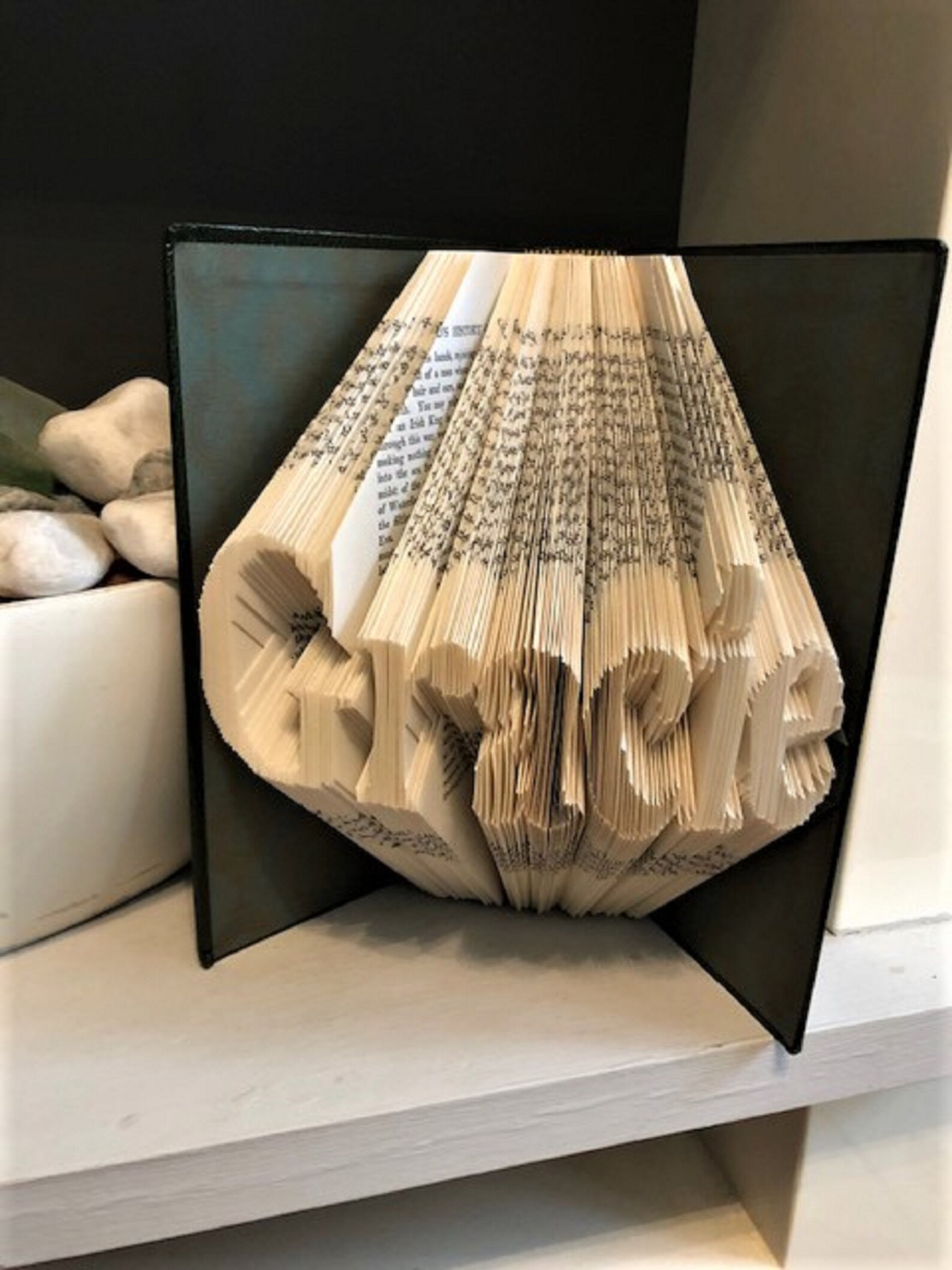 Folded Book Art-Paper-Name-Any | Etsy