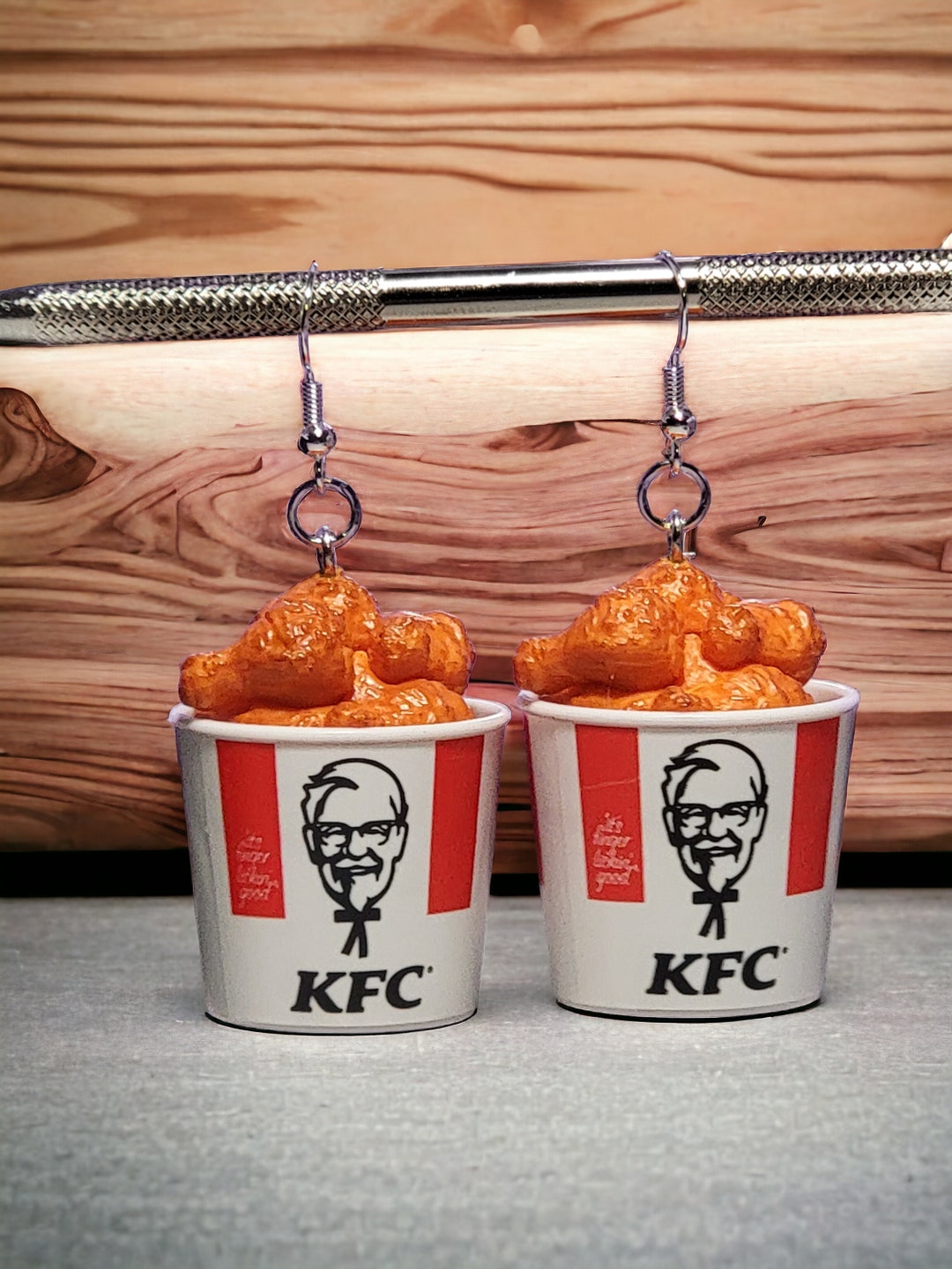 KFC Extra Crispy Fried Chicken Earrings - Etsy