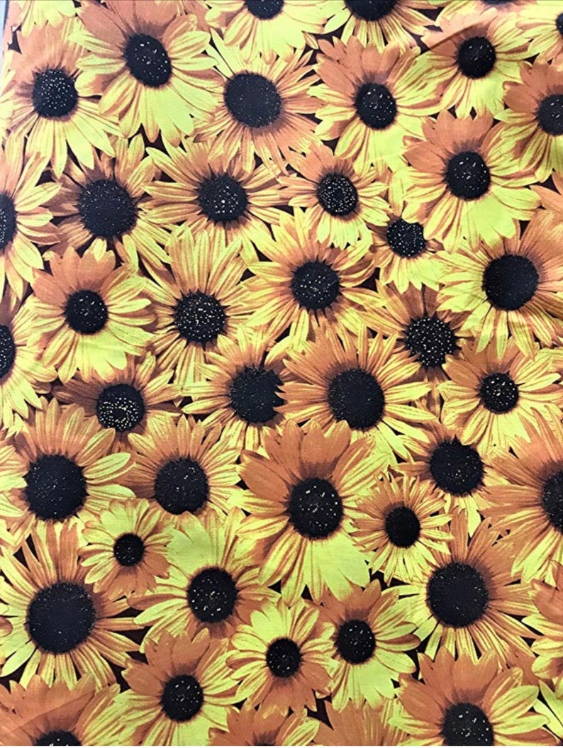 Sunflower Poly Cotton Fabrics by the Yard 58/60 All Colors | Etsy