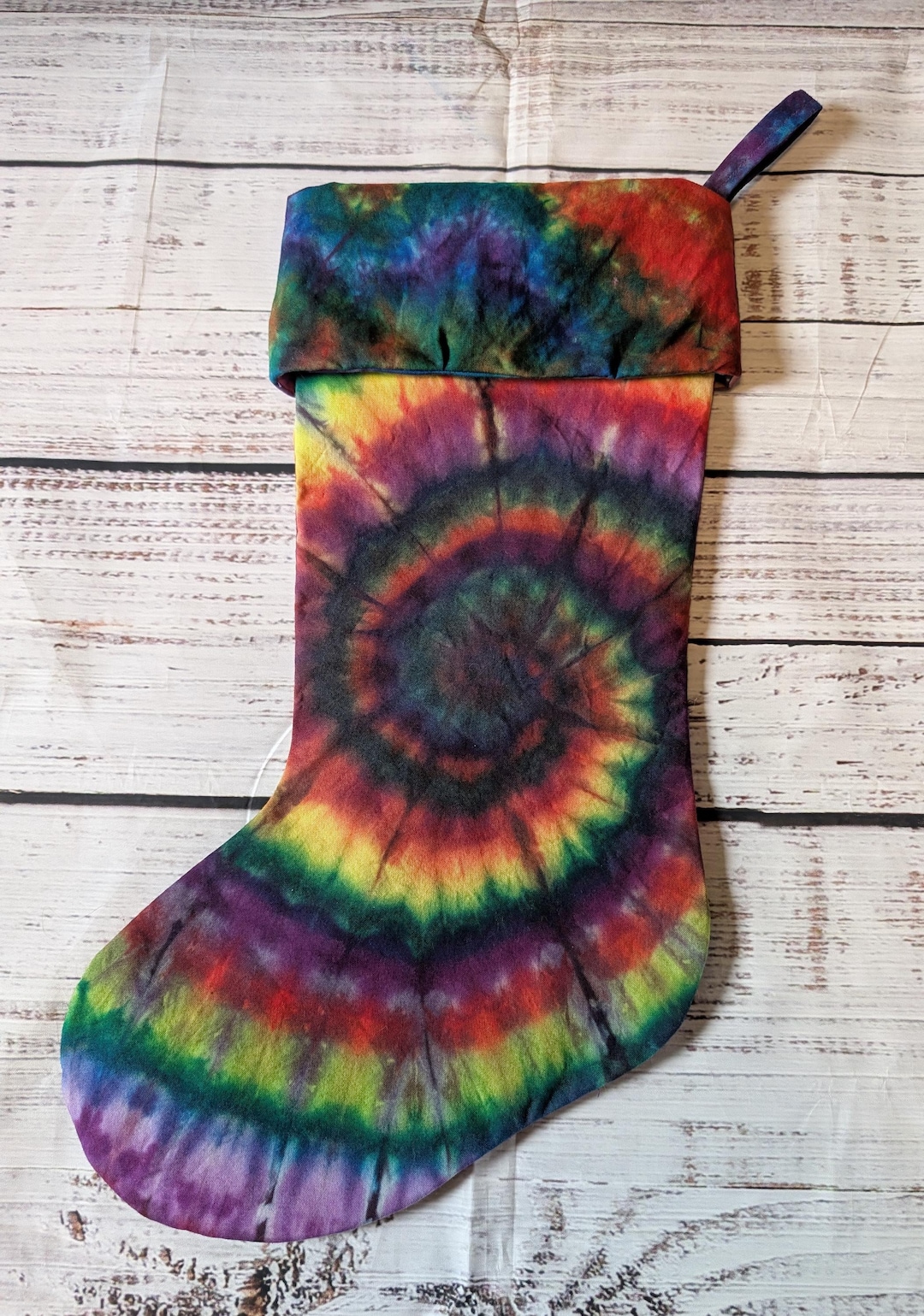 Tie Dye Rainbow Pride Spiral Christmas Stocking - Etsy