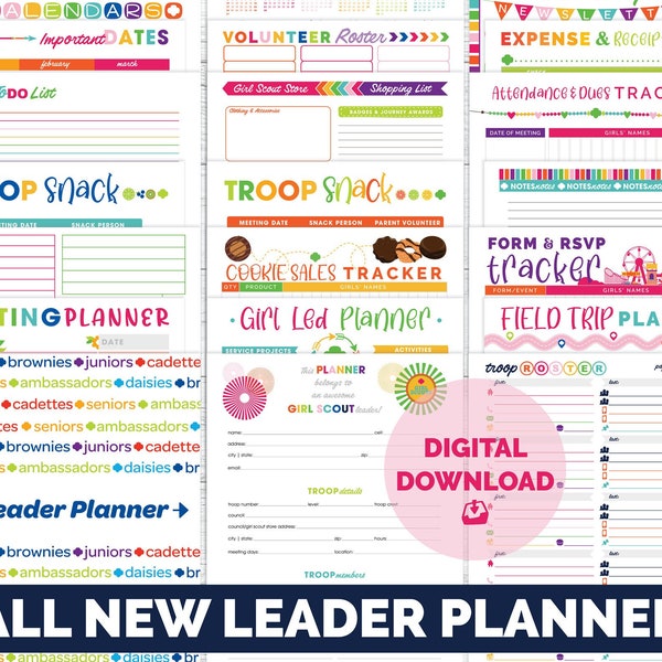 Volunteer Roster List Sign-up Sheet Leader Planning Troop Printable ...
